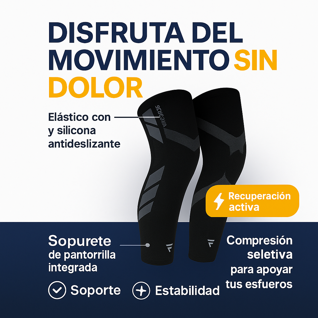 Soporte de compresión V2 para rodillas y piernas (Paquete x 2 unidades ...